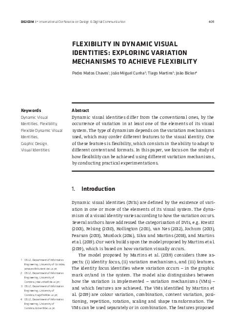 (PDF) Dynamic Visual Identities: Exploring Variation Mechanisms to Achieve Flexibility
