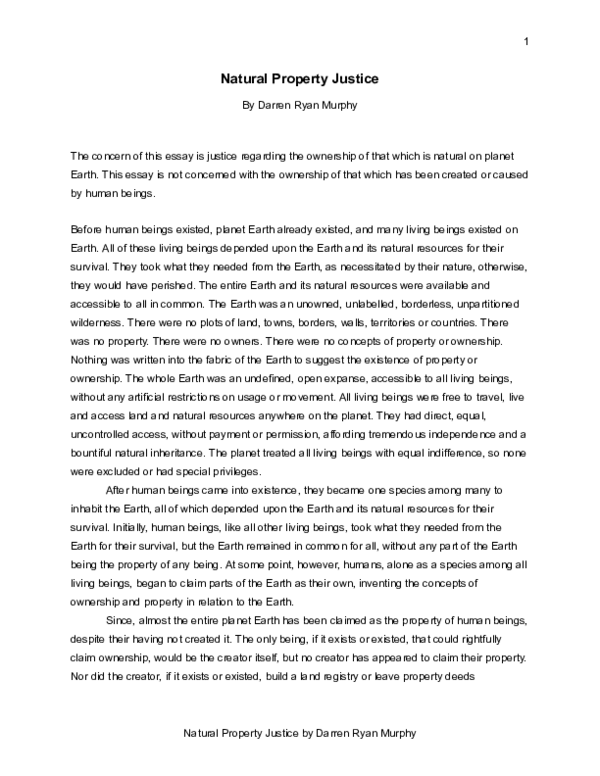 (PDF) Natural Property Justice