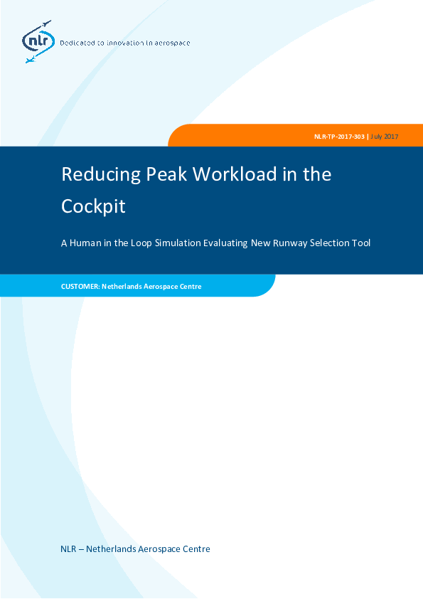 (PDF) Reducing Peak Workload in the Cockpit: a Human in the Loop Simulation Evaluating New ...
