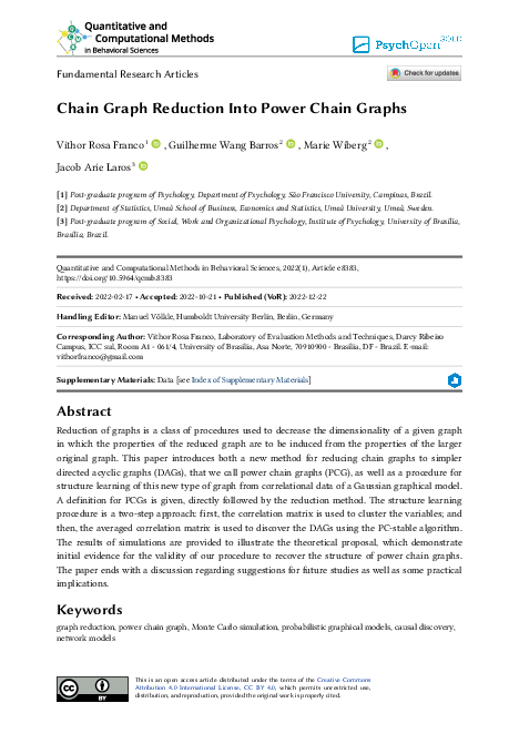 (PDF) Chain graph reduction into Power Chain Graphs