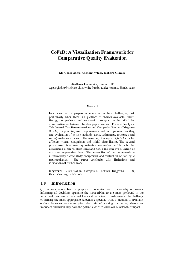 (PDF) CoFeD: A visualisation framework for comparative quality ...