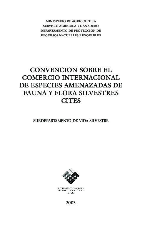 (PDF) Guia de la Convencion Cites SAG CHILE