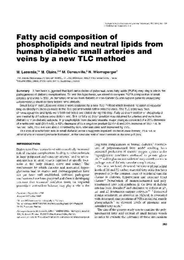 (PDF) Fatty acid composition of phospholipids and neutral lipids from ...