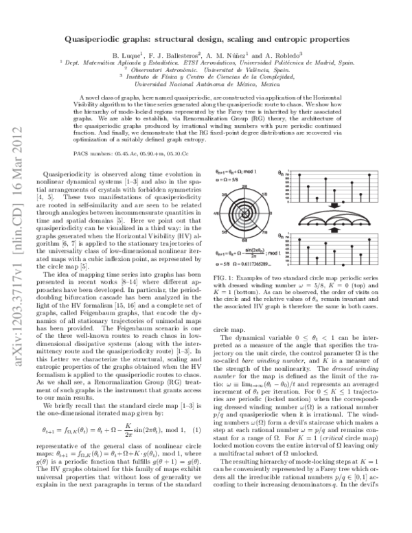 (PDF) Quasiperiodic Graphs: Structural Design, Scaling and Entropic Properties