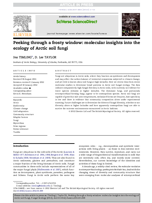 (PDF) Peeking through a frosty window: molecular insights into the ...