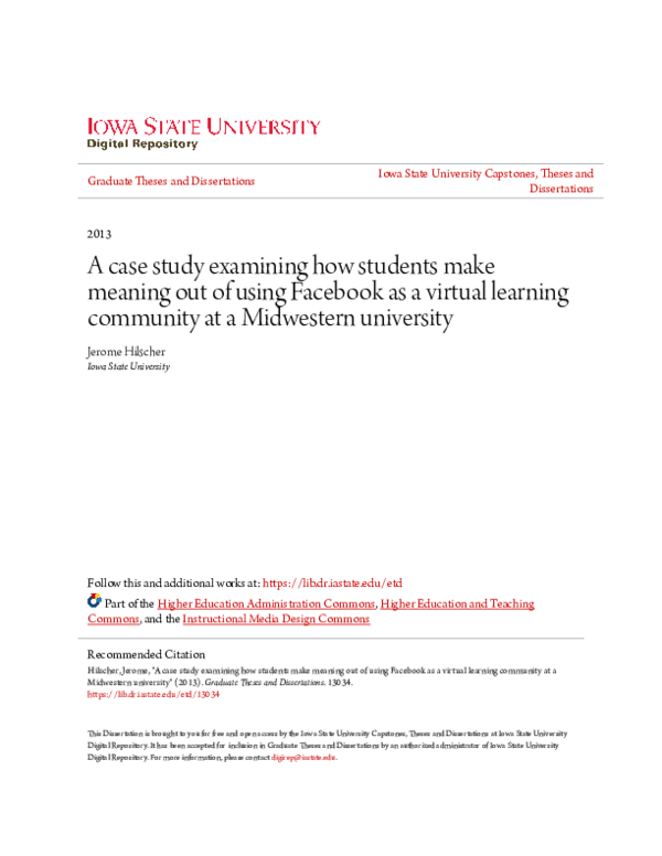 (PDF) A case study examining how students make meaning out of using ...