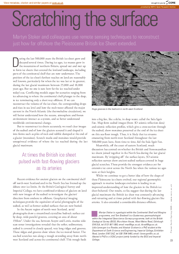 (PDF) Scratching the Surface