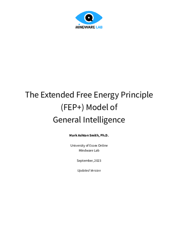 (PDF) The Extended Free Energy Principle (FEP+) Model of General ...