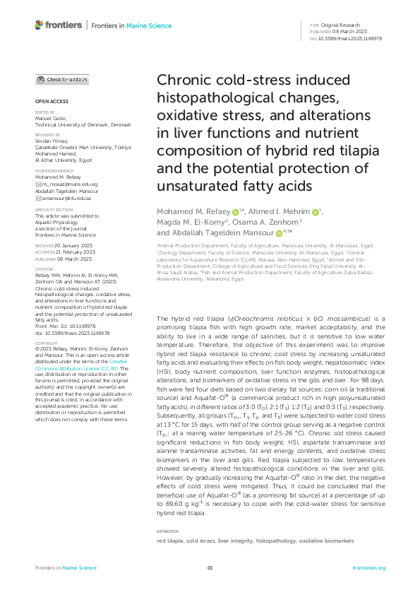 (PDF) Chronic cold-stress induced histopathological changes, oxidative stress, and alterations ...