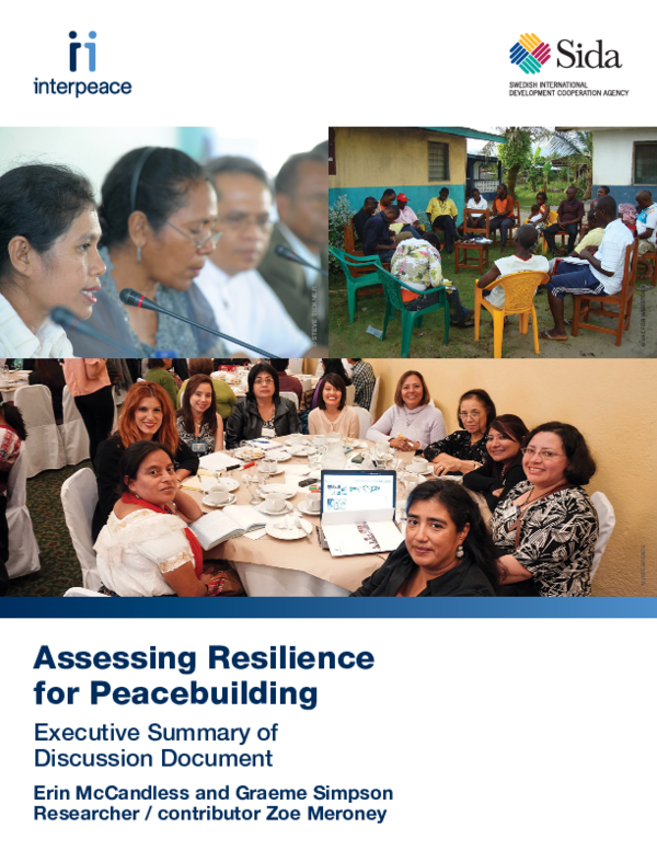 (PDF) Assessing Resilience for Peacebuilding Executive Summary of ...