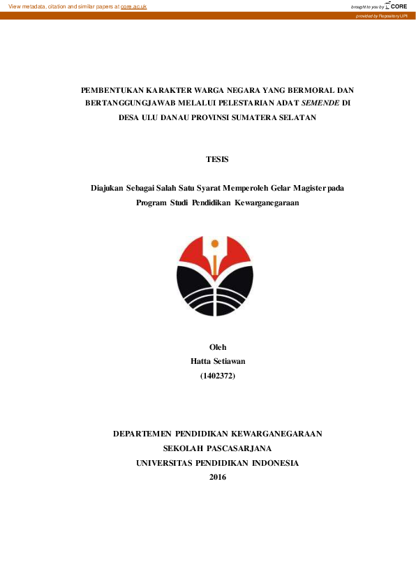 (PDF) Pembentukan Karakter Warga Negara Yang Bermoral Dan ...