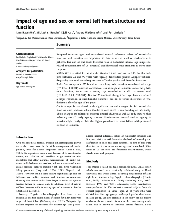 (PDF) Impact of age and sex on normal left heart structure and function ...