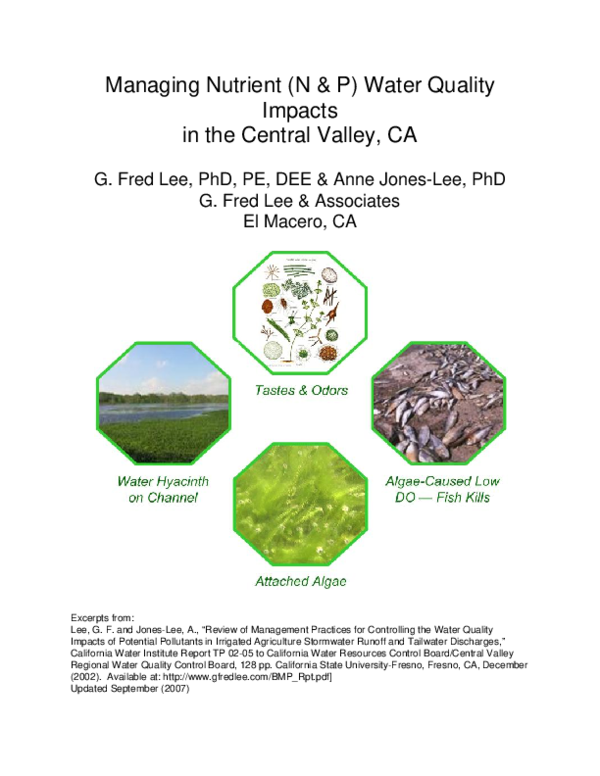 (PDF) Excerpts from: Lee, G. F. and Jones-Lee, A., “Review of Management Practices for ...