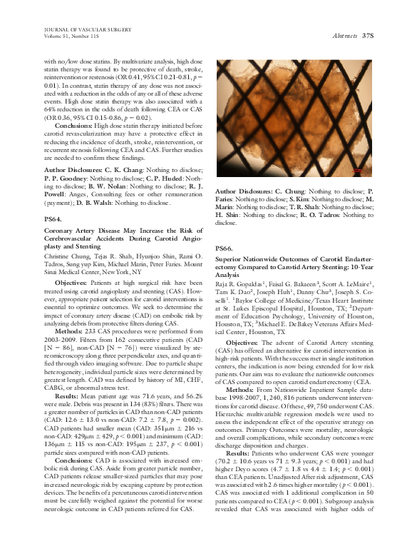 (PDF) PS66. Superior Nationwide Outcomes of Carotid Endarterectomy ...