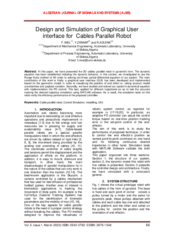 (PDF) Design and Simulation of Graphical User interface for Cables ...