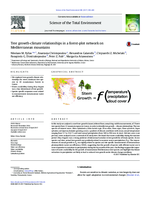 (PDF) Tree growth-climate relationships in a forest-plot network on ...