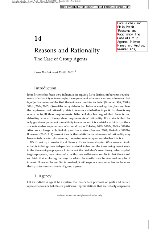 (PDF) Reasons and Rationality | Philip N Pettit - Academia.edu