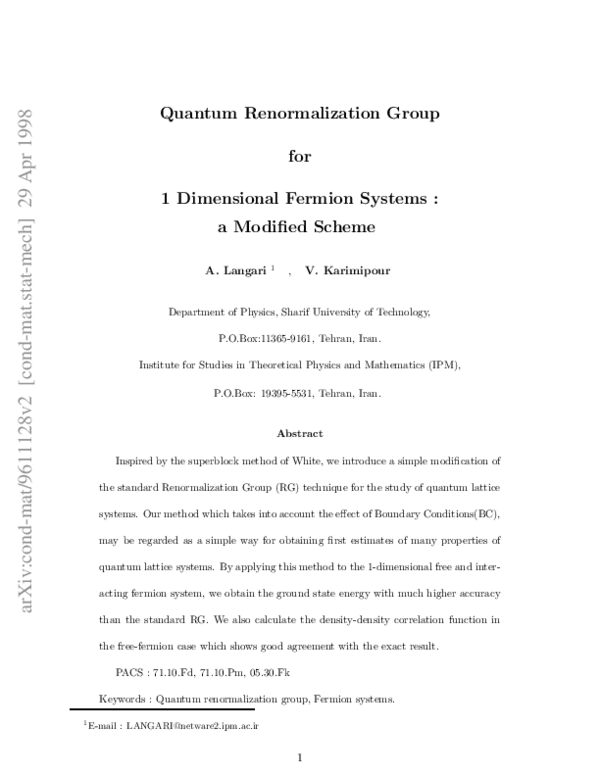 (PDF) Quantum renormalization group for one-dimensional fermion systems: a modified scheme ...
