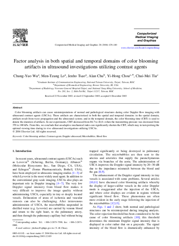 (PDF) Factor analysis in both spatial and temporal domains of color ...