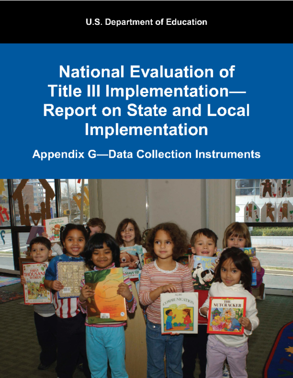 (PDF) National Evaluation of Title III Implementation: Report on State ...