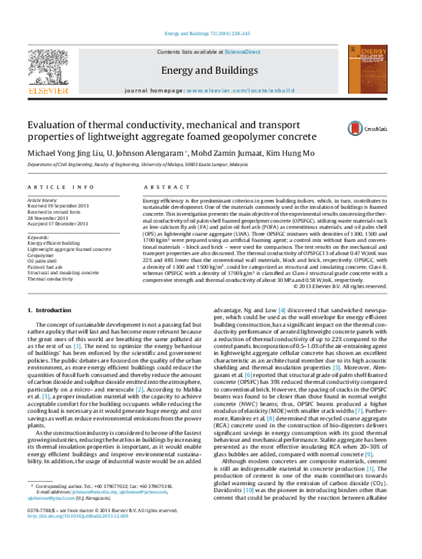 (PDF) Evaluation of thermal conductivity, mechanical and transport ...