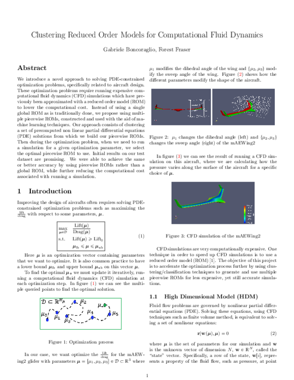 (PDF) Clustering Reduced Order Models for Computational Fluid Dynamics
