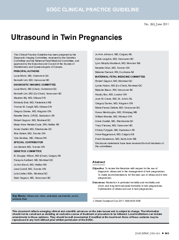(PDF) SOGC Clinical Practice Guidelines