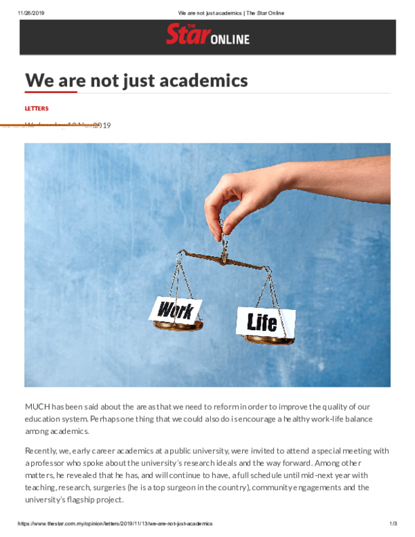 (PDF) We are not just academics