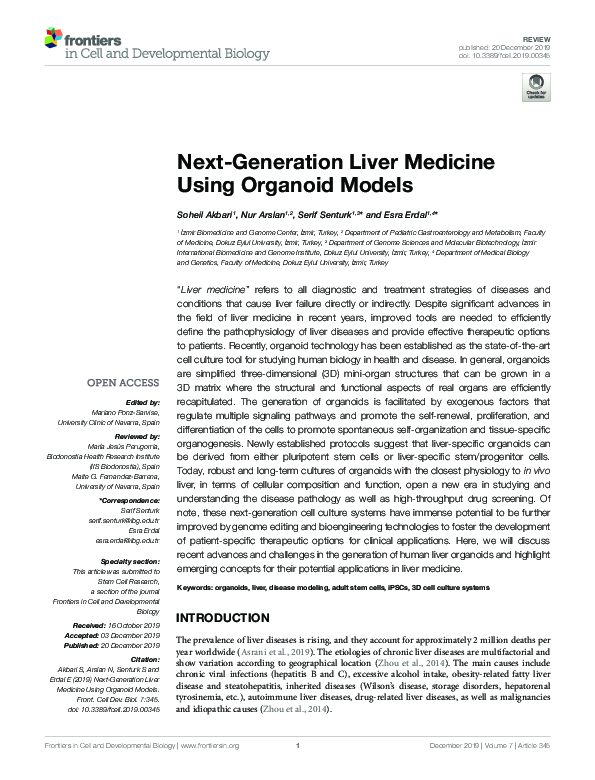 (PDF) Next-Generation Liver Medicine Using Organoid Models
