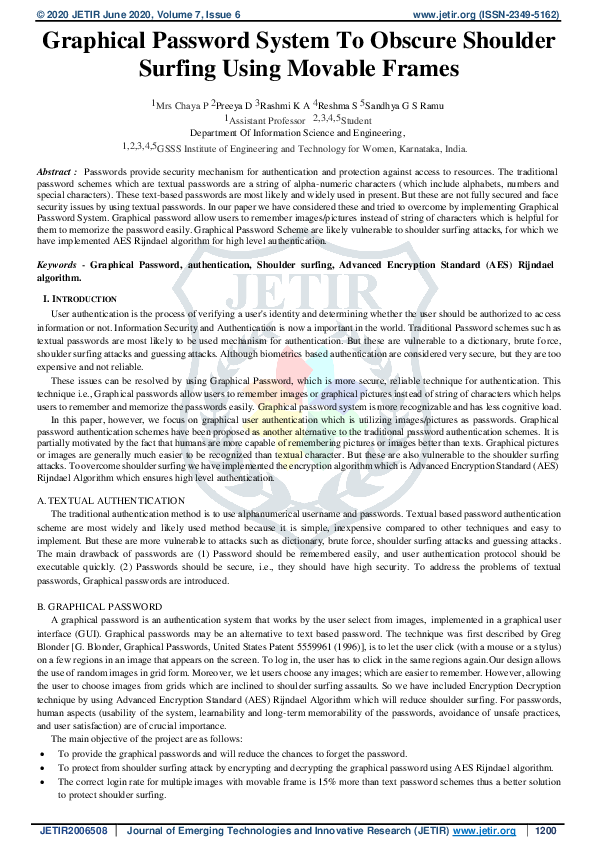 (PDF) Graphical Password System To Obscure Shoulder Surfing Using ...