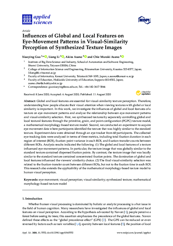 (PDF) Influences of Global and Local Features on Eye-Movement Patterns ...