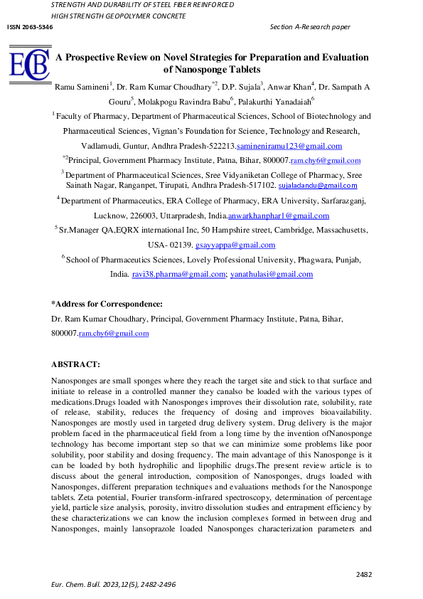 (PDF) A Prospective Review on Novel Strategies for Preparation and ...