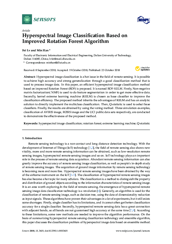Pdf Hyperspectral Image Classification Based On Iterative Support Vector Machine By