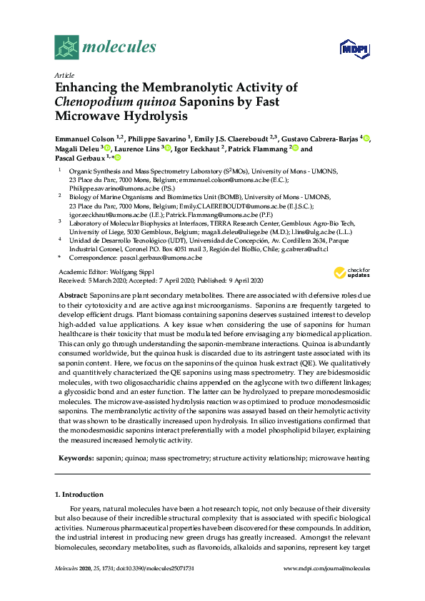 (PDF) Enhancing the Membranolytic Activity of Chenopodium quinoa ...