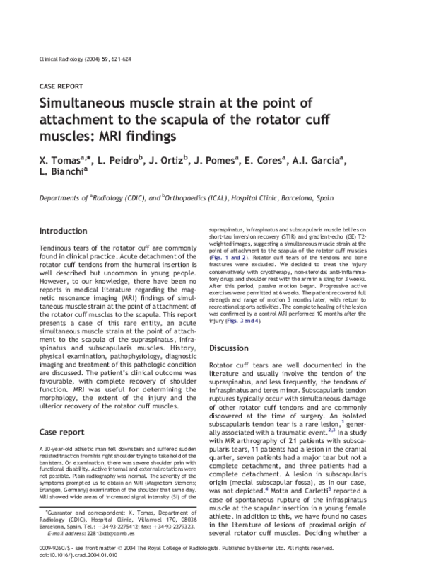 (PDF) Simultaneous muscle strain at the point of attachment to the ...