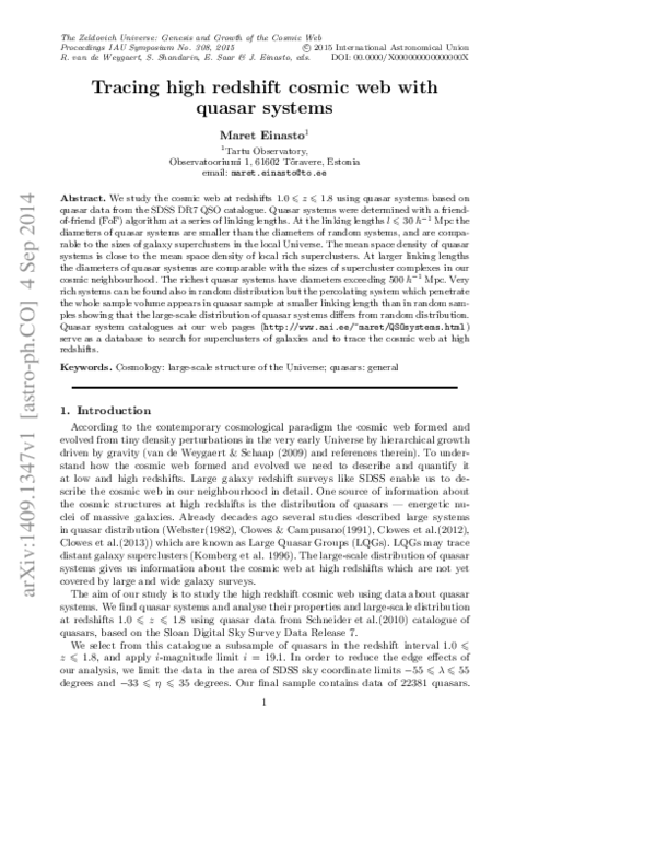 (PDF) Quasar Systems