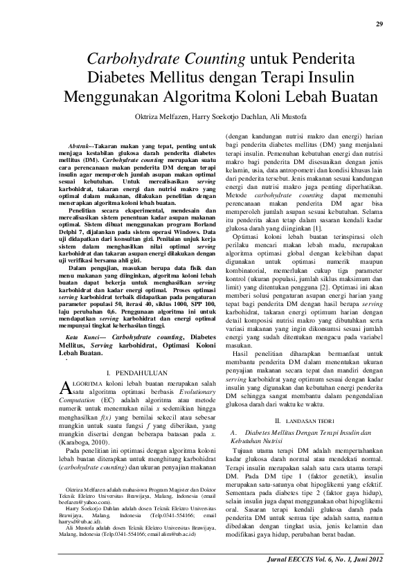 (PDF) Carbohydrate Counting untuk Penderita Diabetes Mellitus dengan ...