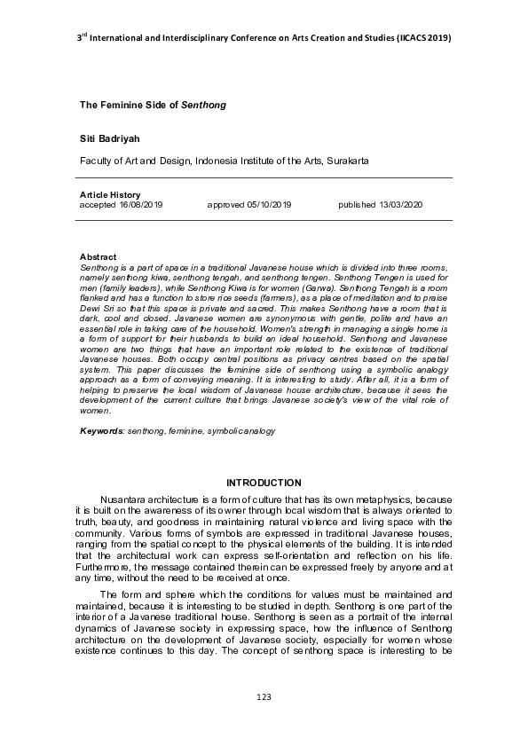 (PDF) The Feminine Side of Senthong