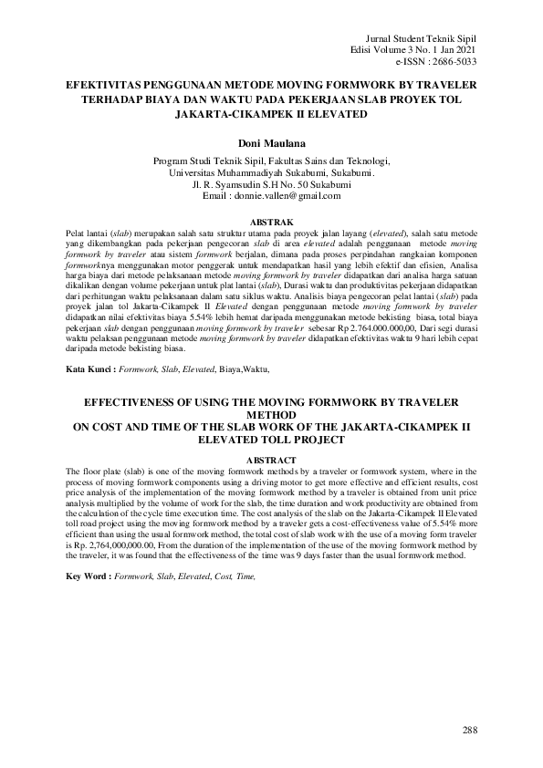 (PDF) Efektivitas Penggunaan Metode Moving Formwork by Traveler ...