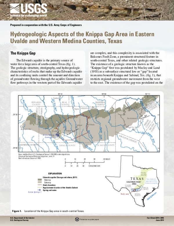 (PDF) Hydrogeologic aspects of the Knippa Gap area in eastern Uvalde ...