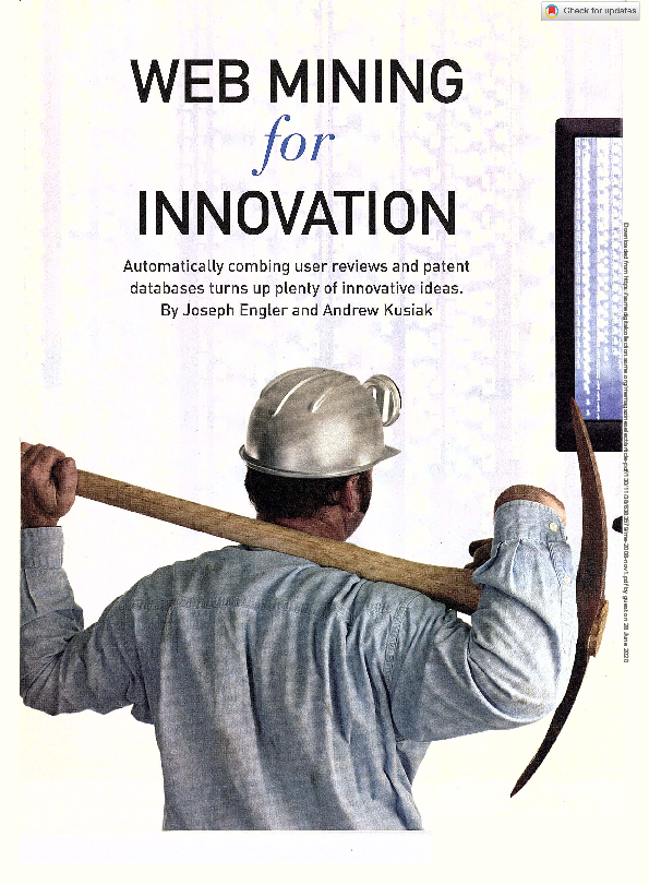 (PDF) Web Mining for Innovation
