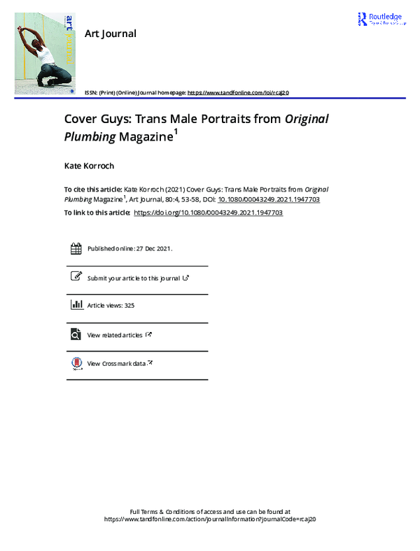 (PDF) Cover Guys: Trans Male Portraits from Original Plumbing Magazine