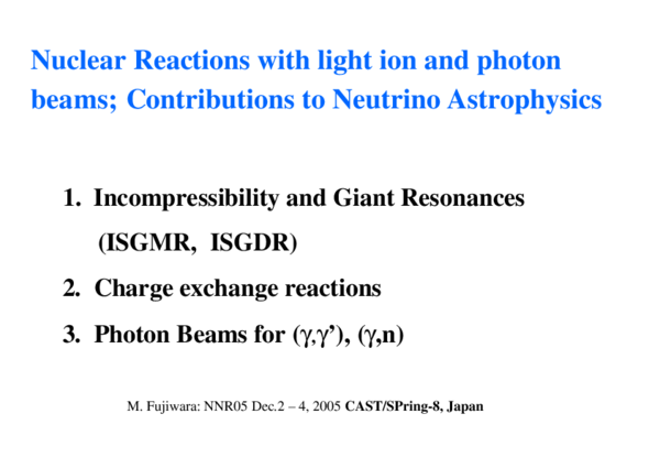 (PDF) Nuclear Reactions with light ion and photon beams: Contributions ...