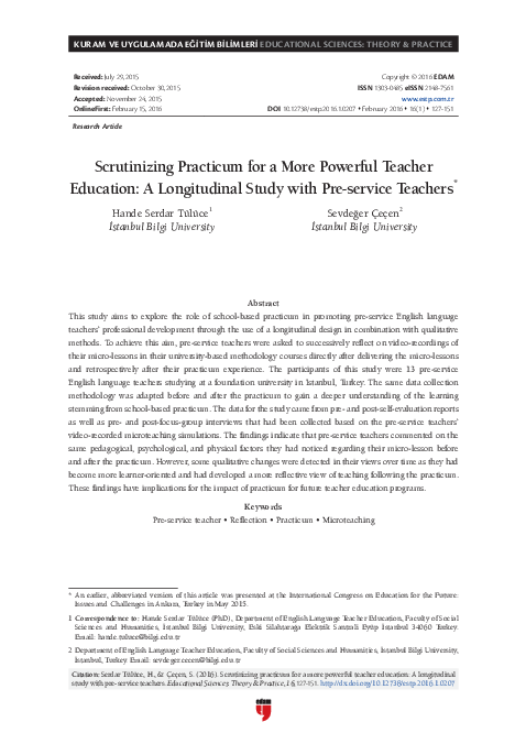 (PDF) Scrutinizing Practicum for a More Powerful Teacher Education: A ...