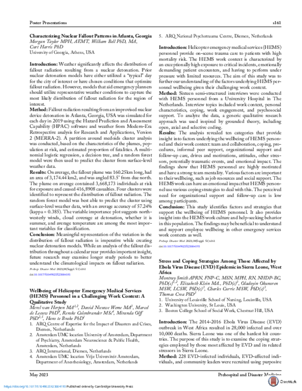 (PDF) Wellbeing of Helicopter Emergency Medical Services (HEMS) Personnel in a Challenging Work ...