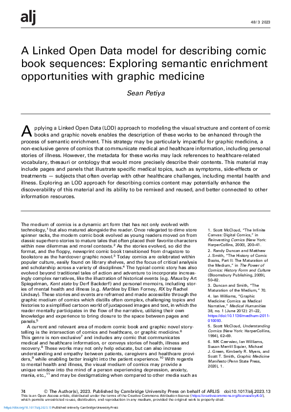 (PDF) A Linked Open Data model for describing comic book sequences: Exploring semantic ...