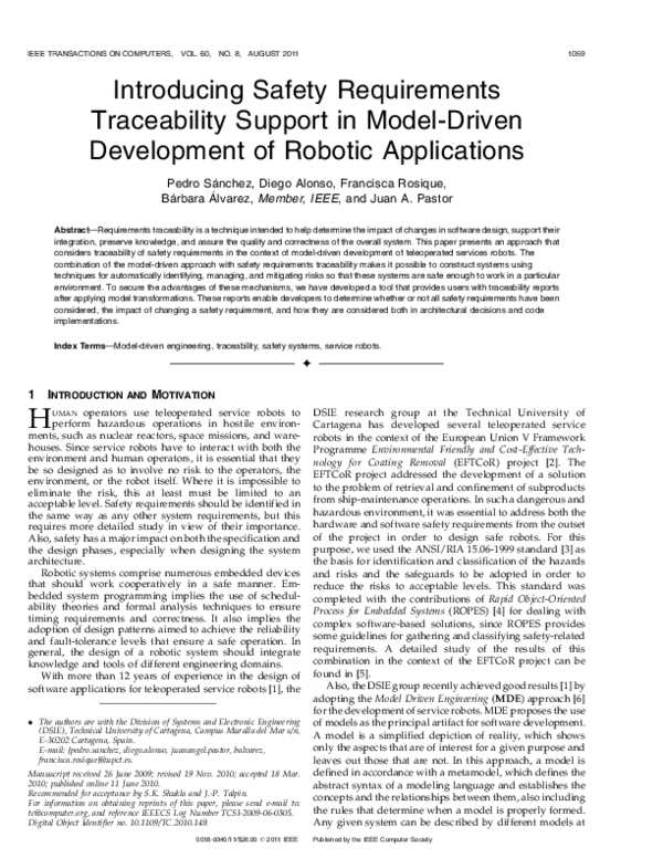 (PDF) Introducing Safety Requirements Traceability Support in Model-Driven Development of ...