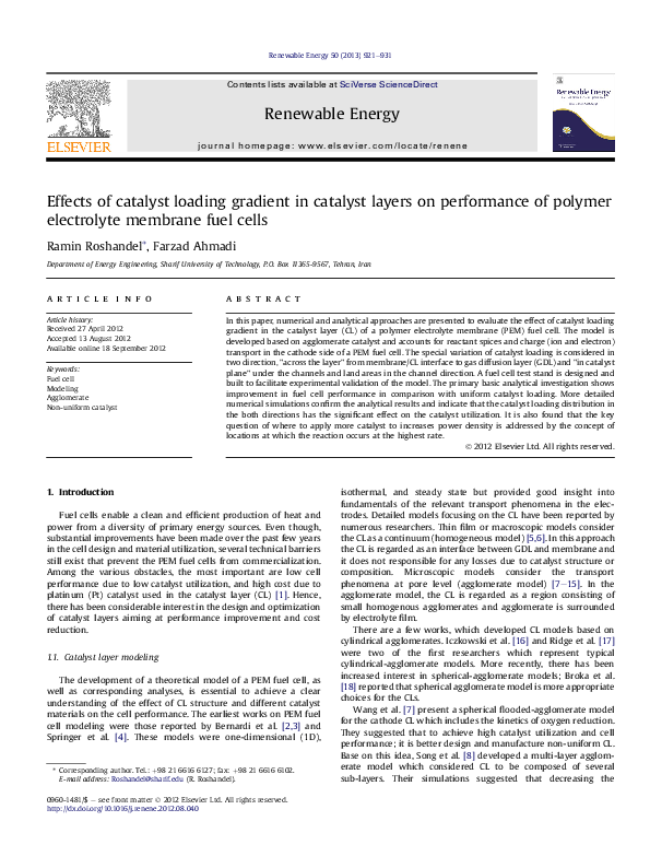Pdf Effects Of Catalyst Loading Gradient In Catalyst Layers On