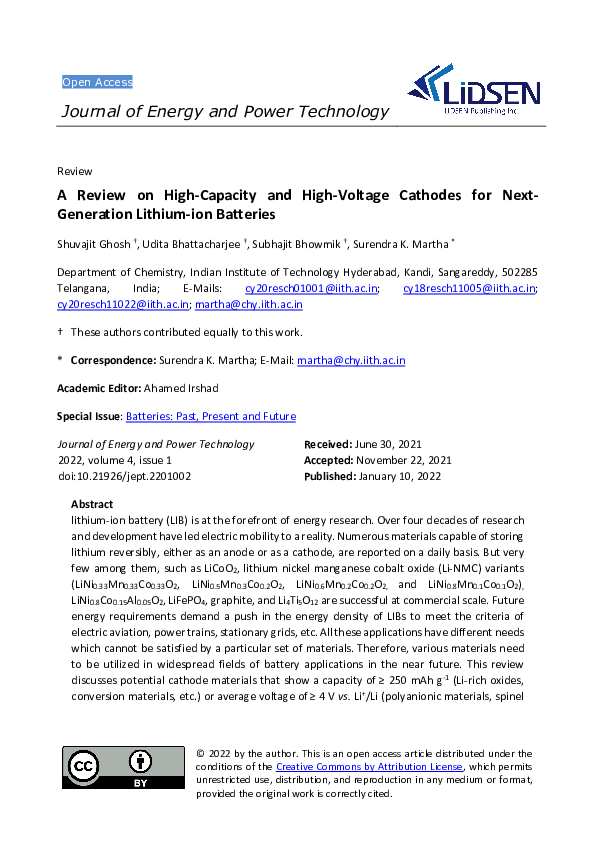 (PDF) A Review on High-Capacity and High-Voltage Cathodes for Next ...