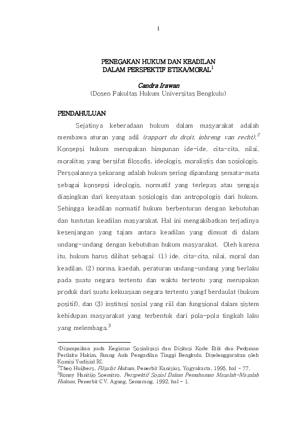 (PDF) Paper Menegakan Hukum dan Keadilan Dalam Perspektif Etika~